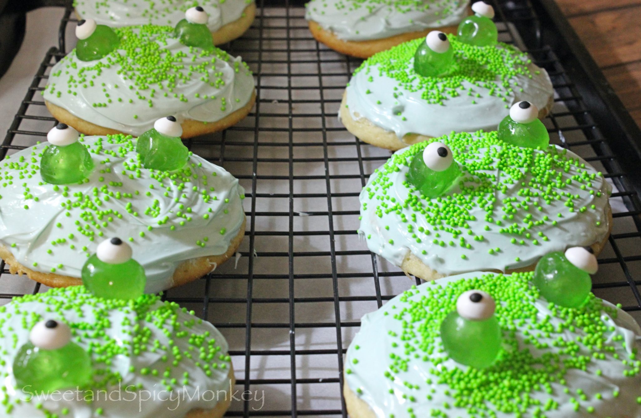 Frog Cookies Recipe with Paradise Candied Green Cherry