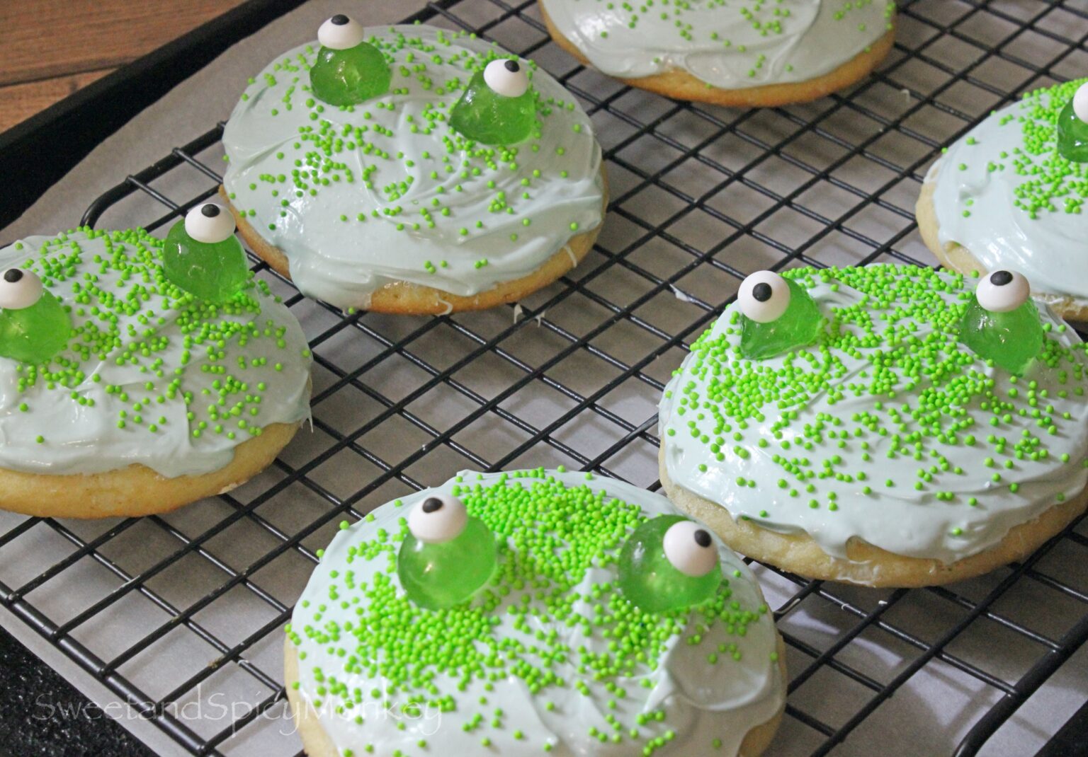 Frog Cookies Recipe with Paradise Candied Green Cherry
